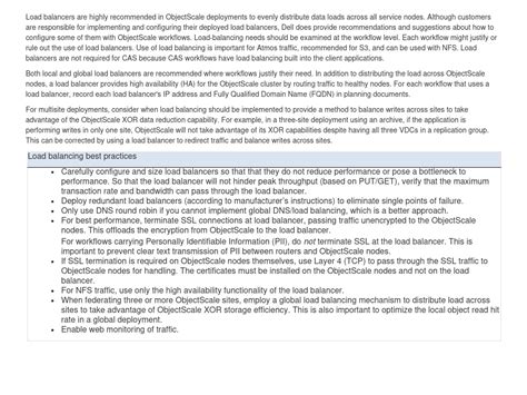 Load Balancing Dell Objectscale Best Practices Dell Technologies Info Hub
