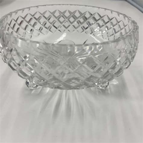 Bohemia Handcut Lead Crystal Bowl Made In Czechoslovakias