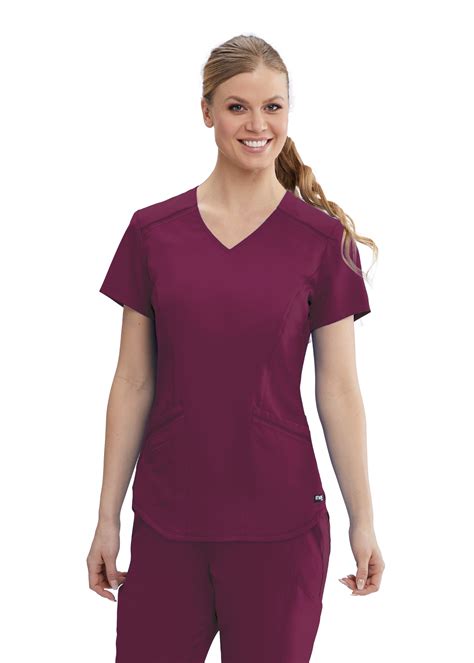 Greys Anatomy Womens Grt049 Kira V Neck Scrub Top
