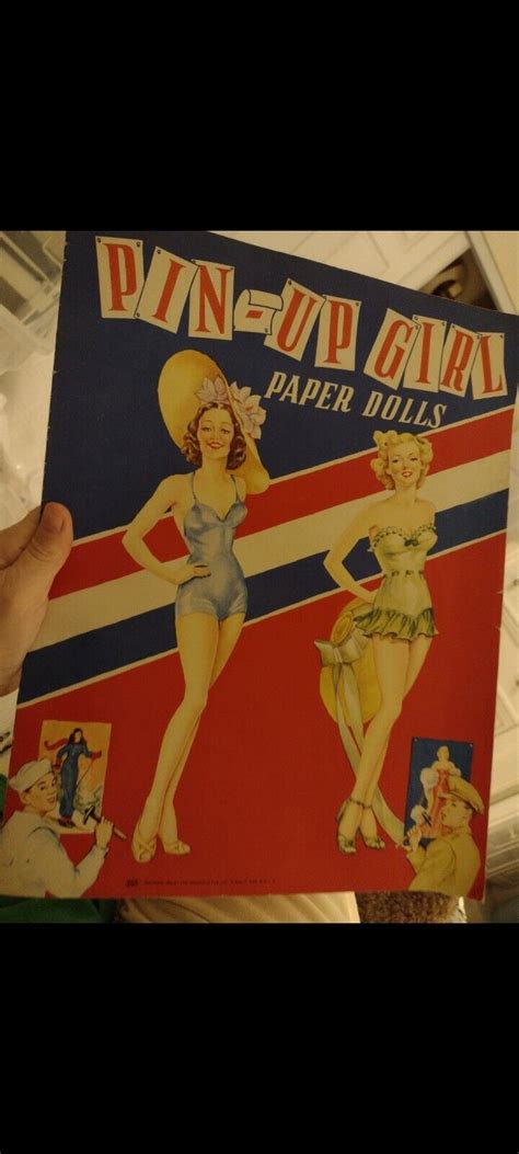 Vintage Uncut 1945 Pinup Girlsartist Models Paper Dolls Rare Origin