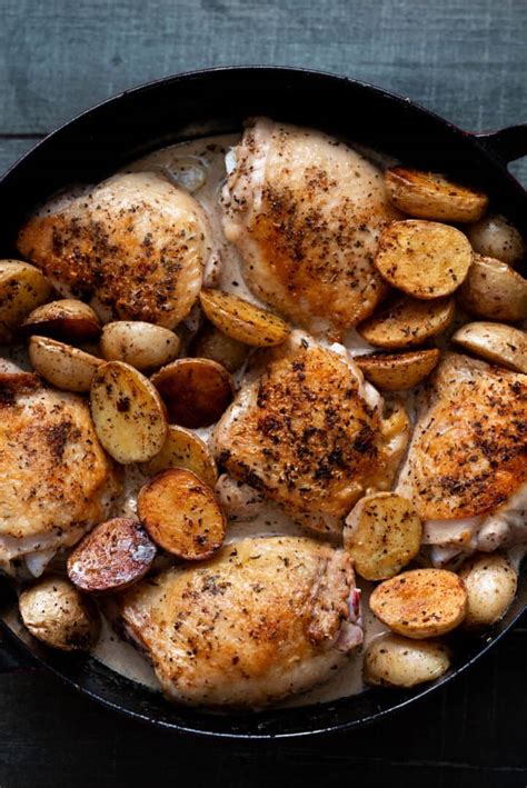 Dutch Oven Chicken Thighs With Mustard Sauce Shutter Mint