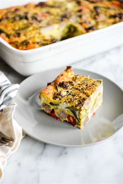 Roasted Veggie Breakfast Casserole Fed And Fit