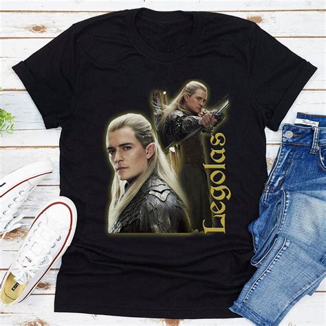 Legolas Sindar Elf Shirt, Orlando Bloom Fan t-shirt, Lord Of The Ring Vintage 90s Movies ...