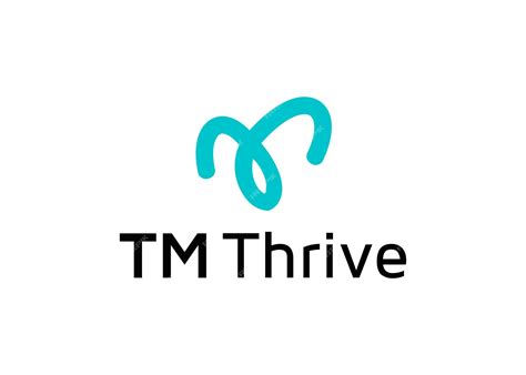 Premium Vector T And M Logo Design Nature With Leaf Concept Thrive Symbol