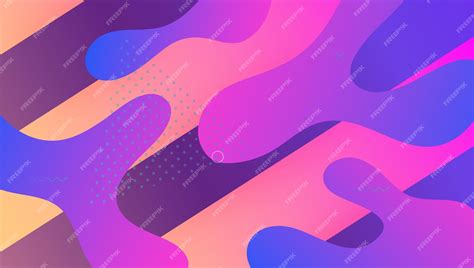 Premium Vector Dynamic Background Violet Bright Design Fluid Shapes Abstract
