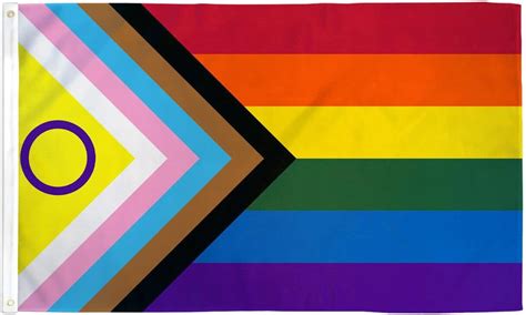 Intersex Inclusive Progress Pride With Rainbow Lgbt Flag 2x3 Ft Uv Fade Resistant And Double