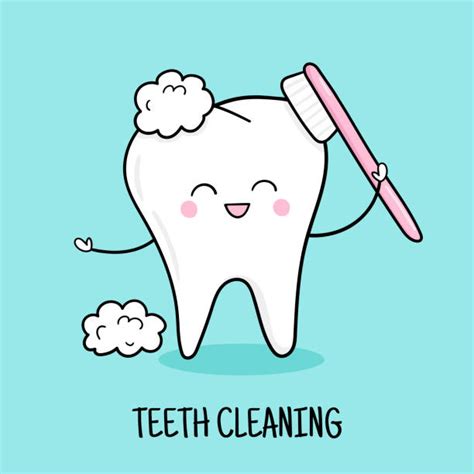 Happy Sparkling Smiling Tooth Cartoon Character Brushing 60 Off