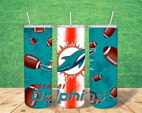 Nfl Miami Dolphins 20oz Skinny Tumbler I Sublimation Design I American