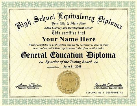 Ged Diploma Personalized Novelty Diplomas Authentic Layouts