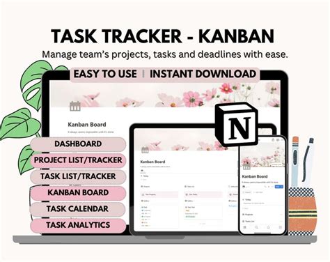 Kanban Board Digital Task Management To Do List Etsy