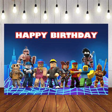 150x90cm Blue Roblox Backdrop Birthday Photography Background Hobbies