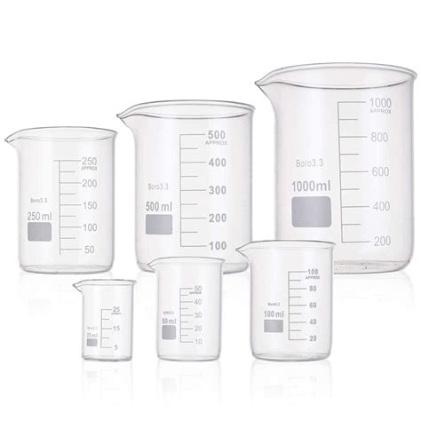 Laboratory High Borosilicate Measuring Cup Glass Beaker With Handle