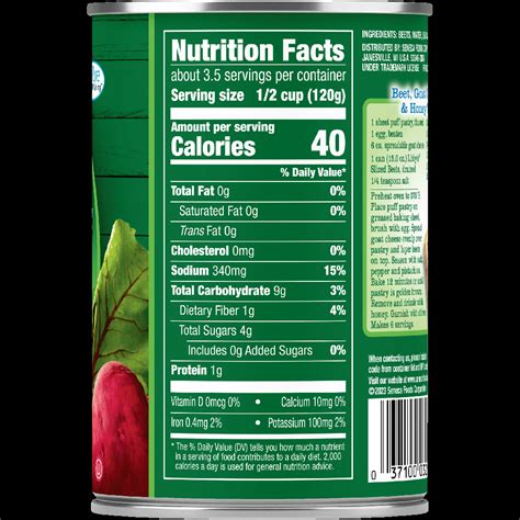 Canned Beets Nutrition Libbys Cut Beets 15 Oz Can Deliciously