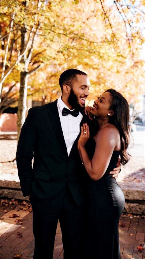 Engagement Photos All Black Black Wedding Engagement Photos Couple