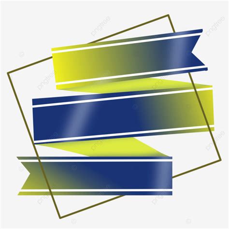 Rectangle Ribbon Banner Png And Psd