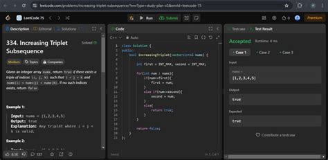 Pratham Singh Chouhan On Linkedin 🌟 Day 7 Leetcode75 875 Increasing Triplet Subsequence
