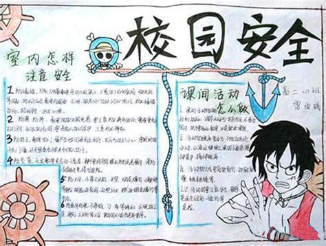 校园安全八防教育手抄报校园安全手抄报 高中校园安全手抄报