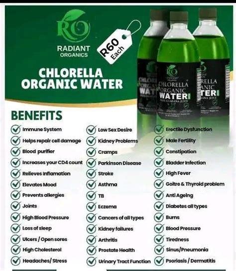 Chlorella Organic Water