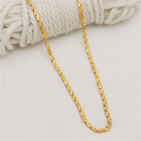 22k Solid Gold Chain 916 Hallmarked Yellow Gold Indo Italian Necklace Real 22kt Gold Fine Gold