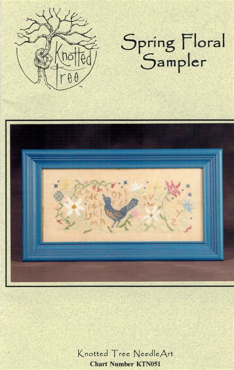 Spring Floral Sampler Chart Knotted Tree Needleart