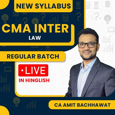 Ca Amit Bachhawat Law Regular Batch For Cma Inter
