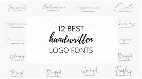 12 Best Handwritten Logo Fonts Free Blog Logo Designs Cappuccino