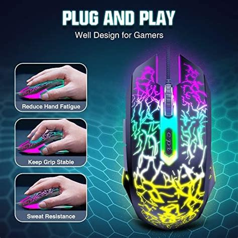 Bengoo Rgb Wired Gaming Mouse 3600 Dpi Precision Gaming Mouse