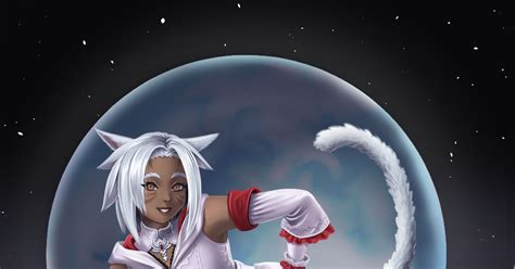 Catgirl Miqote White Mage Neenjapirateのイラスト Pixiv