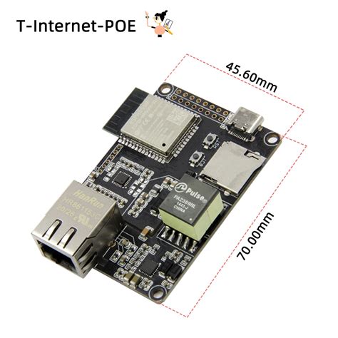 Lilygo Ttgo T Internet Poe Esp32 Ethernet Adapter Lan8720a Development
