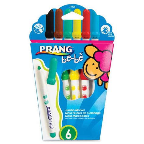 Prang Be Be Jumbo Markers Assorted 10 Box Scratch Resistant