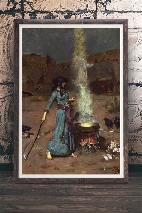 John William Waterhouse The Magic Circle Medieval Witch Witchcraft