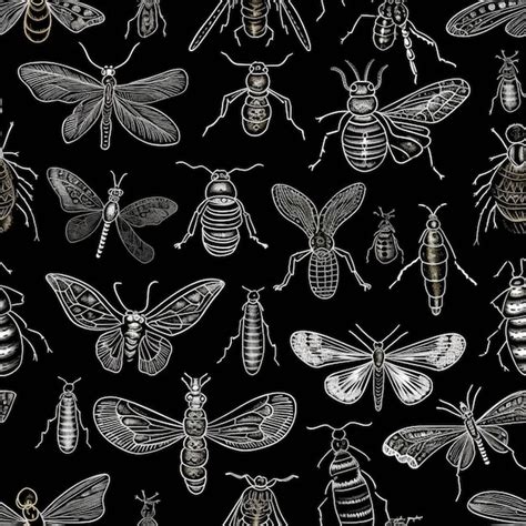 Premium Ai Image A Close Up Of A Bunch Of Bugs On A Black Background