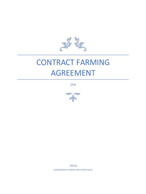 Fillable Online Sample Contract Farming Agreement 5 In Pdfihtm24082