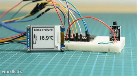 Esp32 E Paper Thermometer Electronics Projects Arduino Arduino Projects
