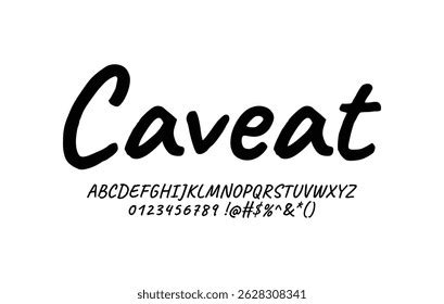 Caveat Font Typeset Perfect Logos Headlines Stock Vector Royalty Free