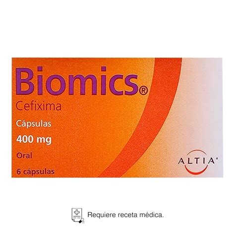 Biomics Cefixima 400 Mg 6 Cápsulas Walmart En Línea