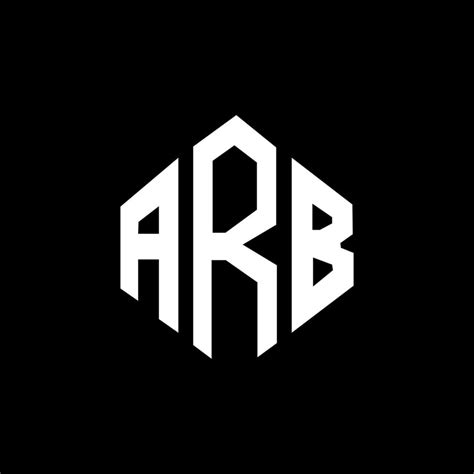 Arb Letter Logo Design With Polygon Shape Arb Polygon And Cube Shape