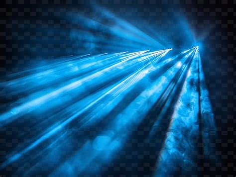Premium Psd Png Diffracted Light Rays With Bent Light And Blue