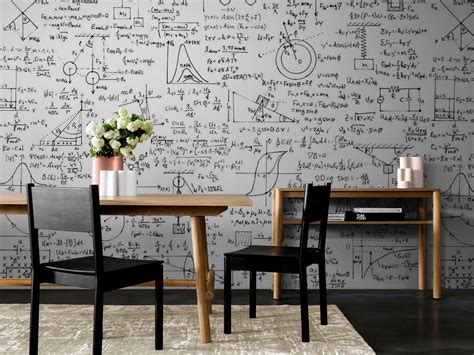 Physics Wall Paper Formula Wall Mural Art Wallpaper Custom Etsy