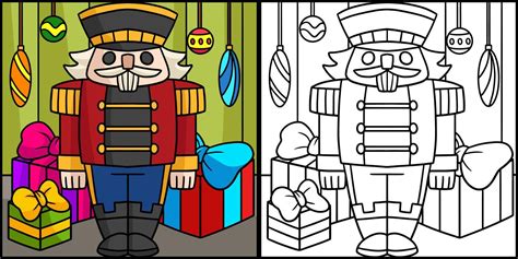 Nutcracker Coloring Page Colored Illustration 11416445 Vector Art At Vecteezy