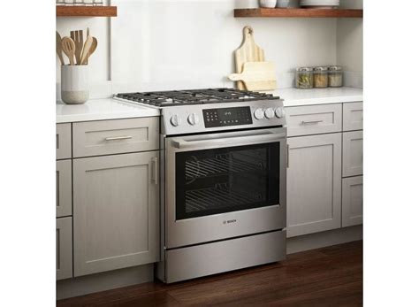 Bosch 30 In Stainless Slide In Gas Range Hgip056uc Abt