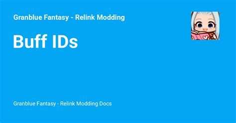 Buff Ids Granblue Fantasy Relink Modding