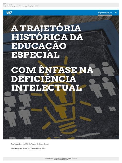 História Da Educação Especial E Deficiência Pdf Educação Especial