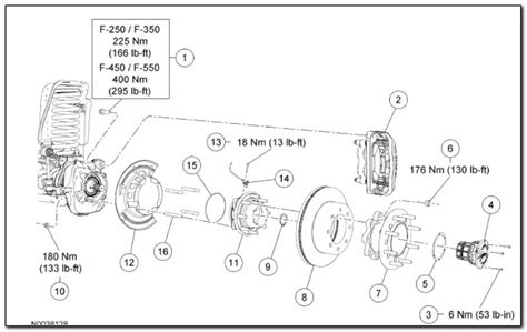 Explore The Complete Front Hub Assembly Diagram For A 2000 Ford F350 4x4
