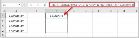How To Convert Scientific Notation To X10 Format In Excel