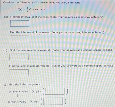 Solved Consider The Following If An Answer Does Not Exist Chegg