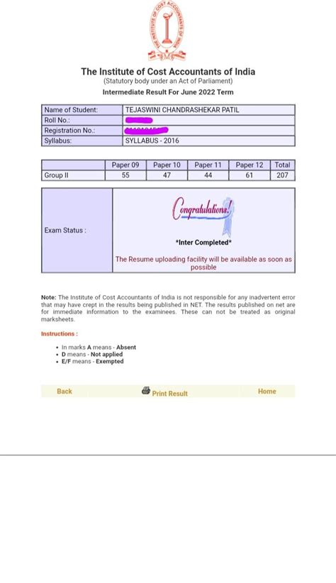 Tejaswini Patil On Linkedin I Am Glad To Share That I Have Cleared Cma Interthanks To My