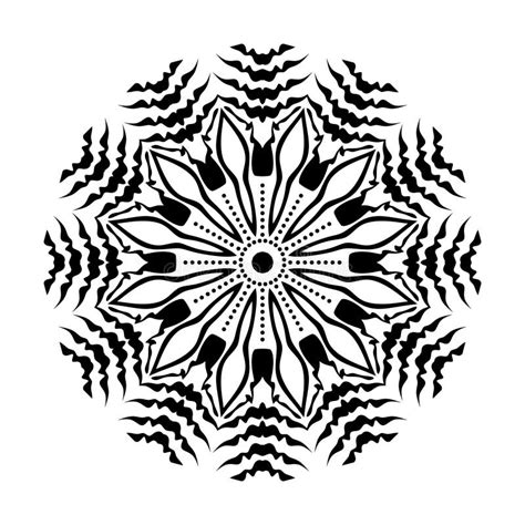 Black Mandala Vector On White Background Illustrations Stock Vector