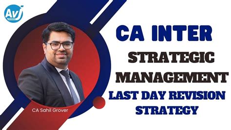 Ca Inter Strategic Management Last Day Revision Strategy Youtube