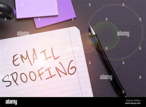 Hand Writing Sign Email Spoofing Business Approach Secure The Access And Content Of An Email